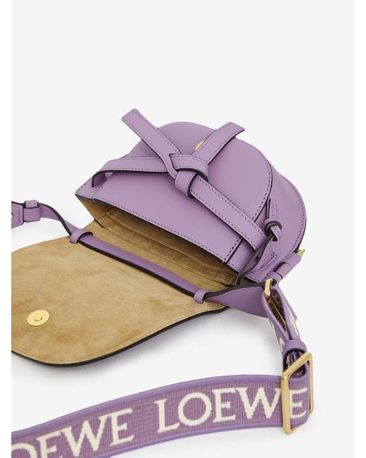 Loewe Mini Gate Dual Bag in Purple | Lyst