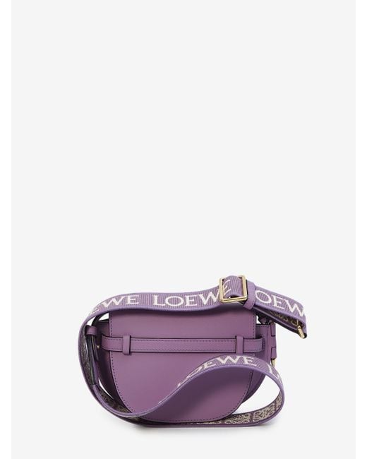 Loewe Mini Gate Dual Bag in Purple | Lyst
