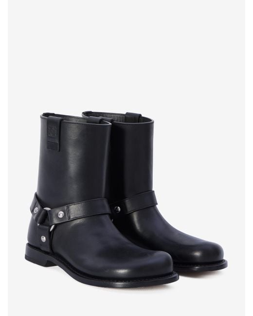 Loewe Campo Biker Boots in Blue | Lyst