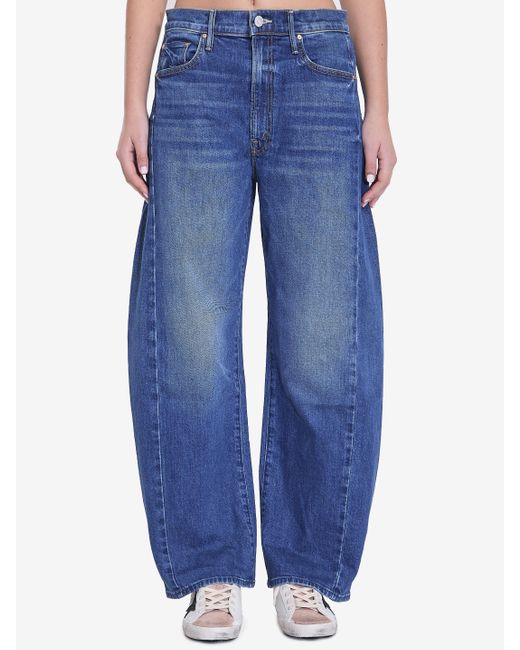 Mother Full Pipe Flood Jeans in Blue | Lyst UK