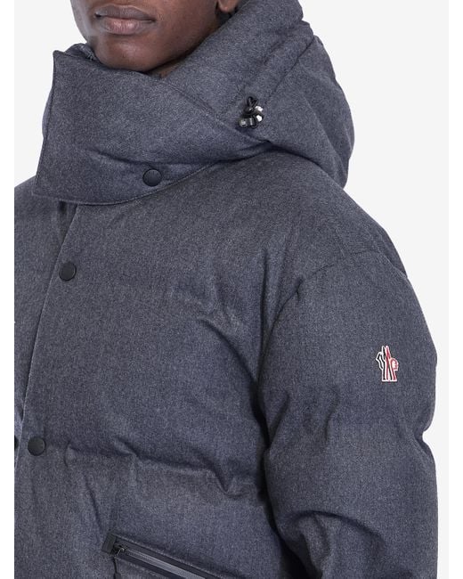 Moncler Krun Short Down Jacket in Blue for Men | Lyst