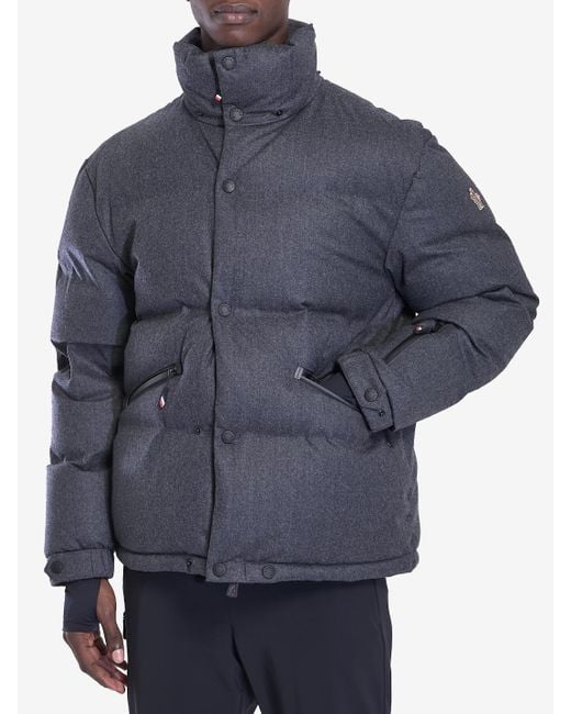Moncler Krun Short Down Jacket in Blue for Men | Lyst