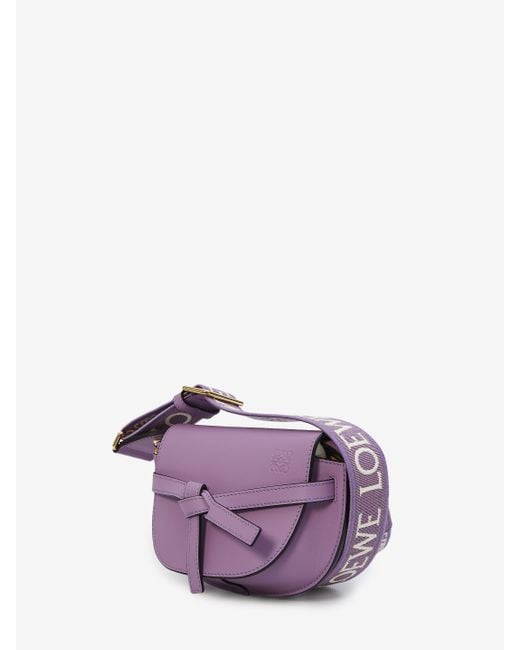 Loewe Mini Gate Dual Bag in Purple | Lyst