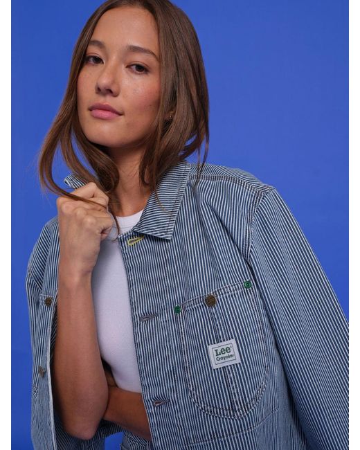 Lee Jeans X Crayola Crop Chore Jacket in Blue | Lyst