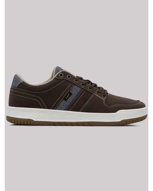 Lee Jeans Mens Noah Low Top Sneaker in Brown for Men | Lyst