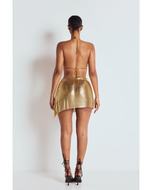 LemonLunar The Reiko Chainmail Top in Metallic | Lyst UK