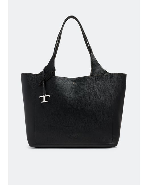 Tod's Shopping Medium Tote Bag in Black | Lyst