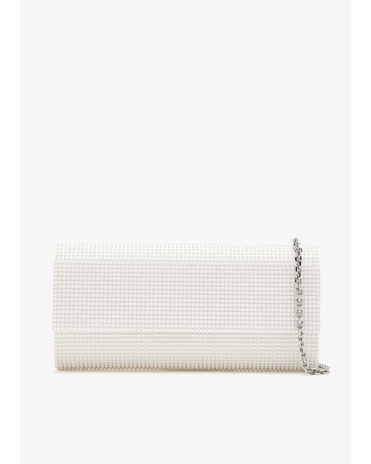 Judith Leiber Perry Pearl Clutch in White | Lyst