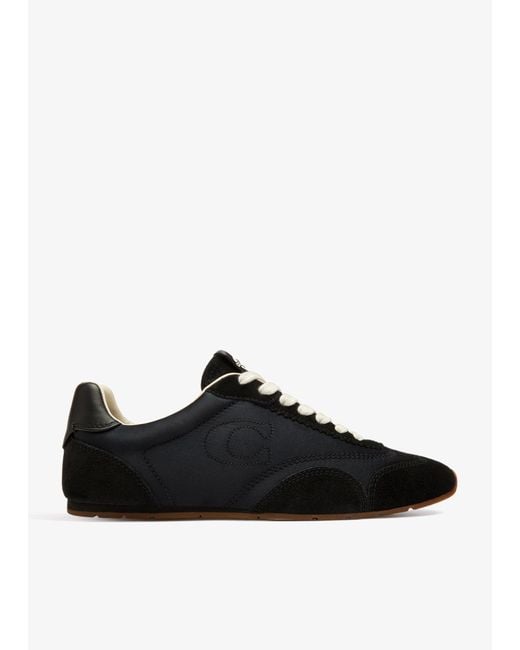 COACH Satin Sneakers in Black | Lyst