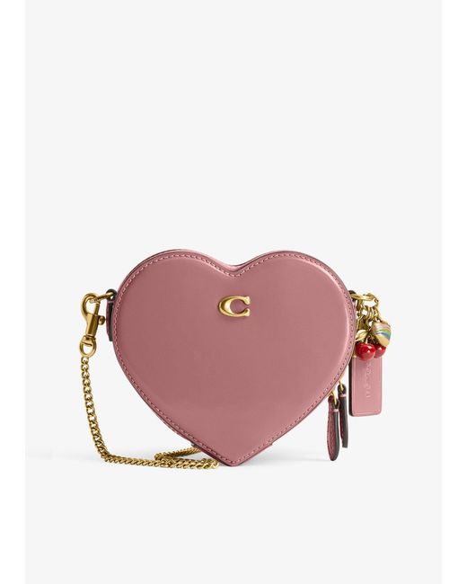 COACH Heart 14 Crossbody Bag in Pink | Lyst