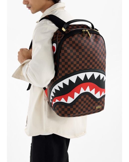 Sprayground Sawtooth Sip Dlxsv Backpack in Red for Men | Lyst