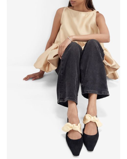 Neous Uba Slingback Flats in White | Lyst