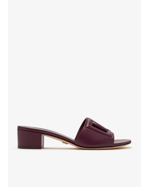 Dolce & Gabbana Dg Millennials Logo Sandals in Purple | Lyst