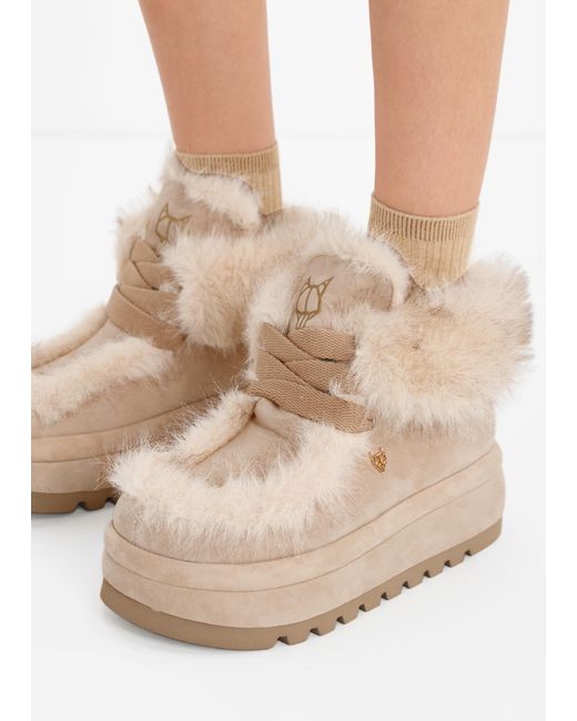 Naked Wolfe Bambi Boots in Natural | Lyst