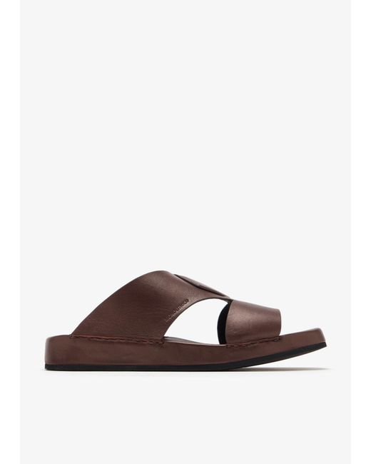 MONOLITHICO Squalo Sandals in Brown for Men | Lyst