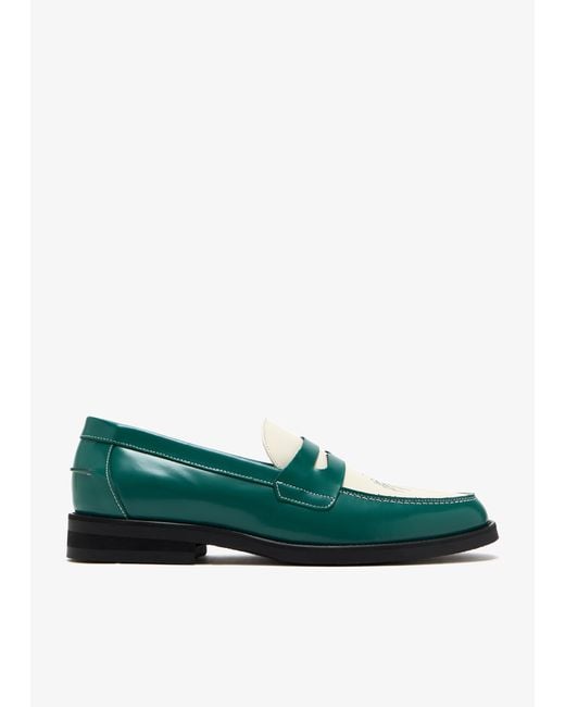 Duke & Dexter Wilde Palm Tree Penny Loafers in Green for Men | Lyst