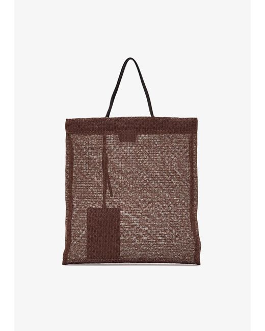 The Row Barn Mini Tote Bag in Brown | Lyst