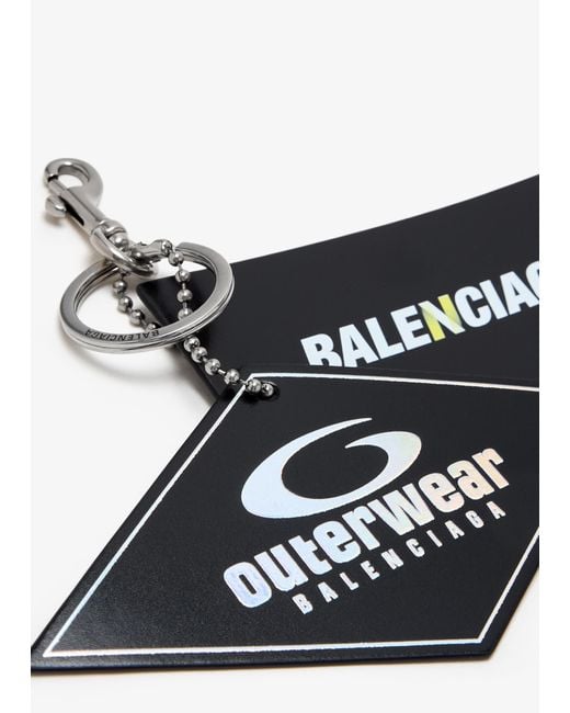 Balenciaga Logo Keyring Charm in Black for Men | Lyst