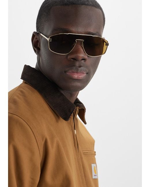 Fendi Sky Mask Sunglasses in Natural for Men | Lyst