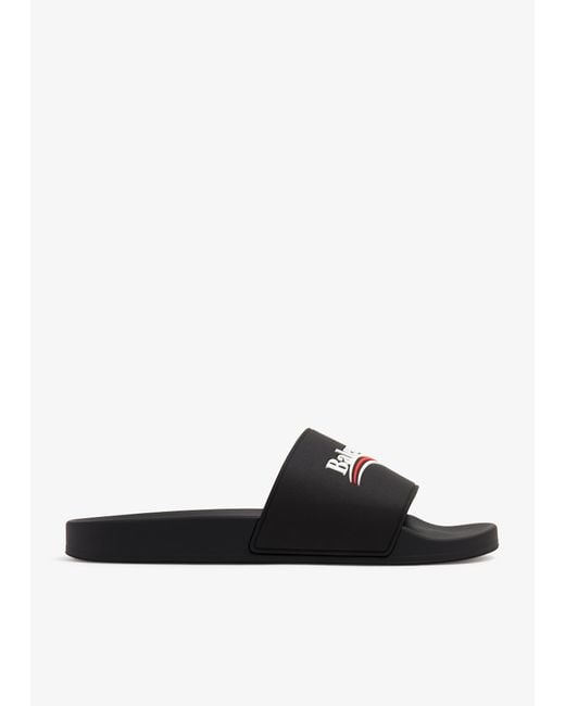 Balenciaga Pool Slides in White for Men | Lyst