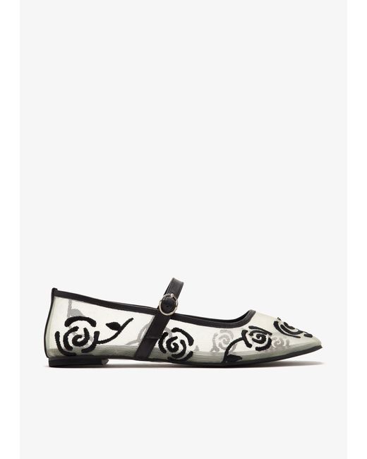 THUNA Scarlet Ballet Flats in White | Lyst