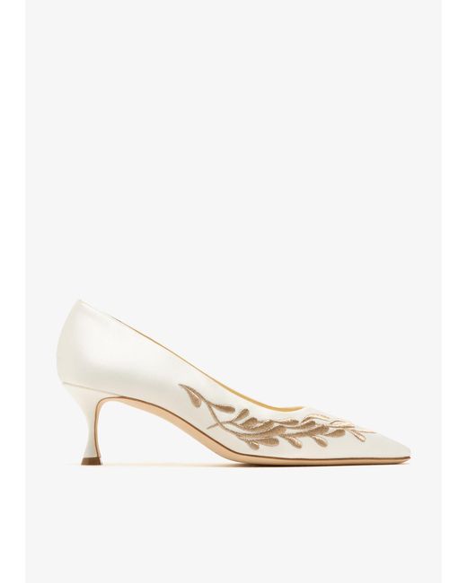Manolo Blahnik Feza Pumps in White | Lyst
