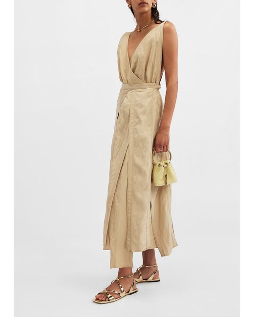 Jimmy Choo Ayla Flat Sandals in Natural | Lyst