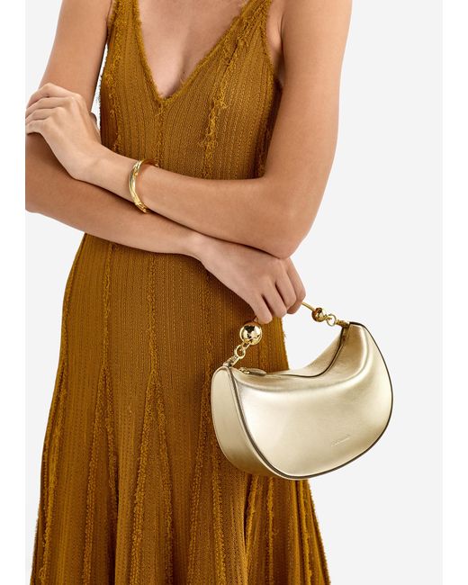 Strathberry Mini Crescent Moon Bag in White | Lyst