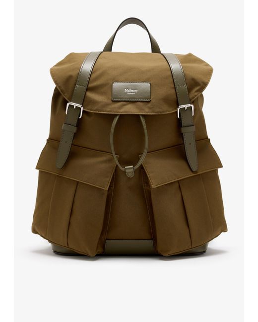 Mulberry Heritage Waxed Backpack in Green for Men | Lyst