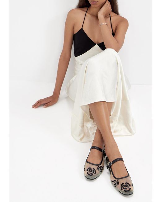 THUNA Scarlet Ballet Flats in White | Lyst