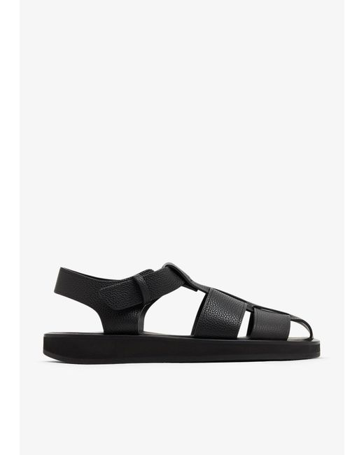 The Row Fisherman Sandals in Black | Lyst