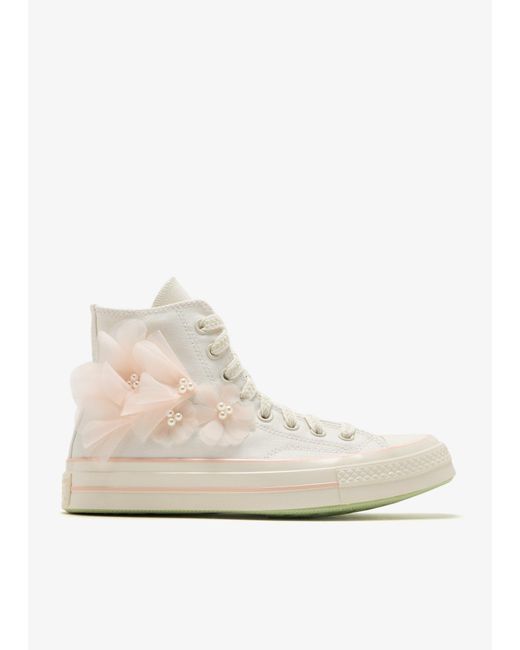 Converse Chuck 70 Peach Blossom Sneakers in White | Lyst