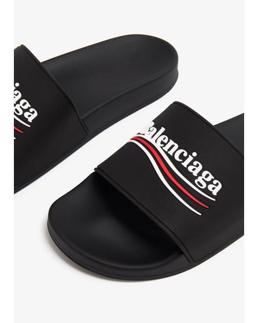 Balenciaga Pool Slides in White for Men | Lyst