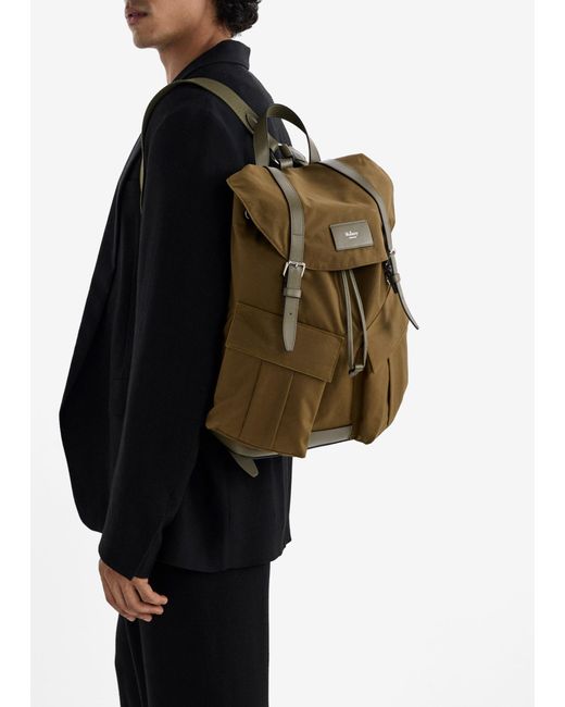 Mulberry Heritage Waxed Backpack in Green for Men | Lyst