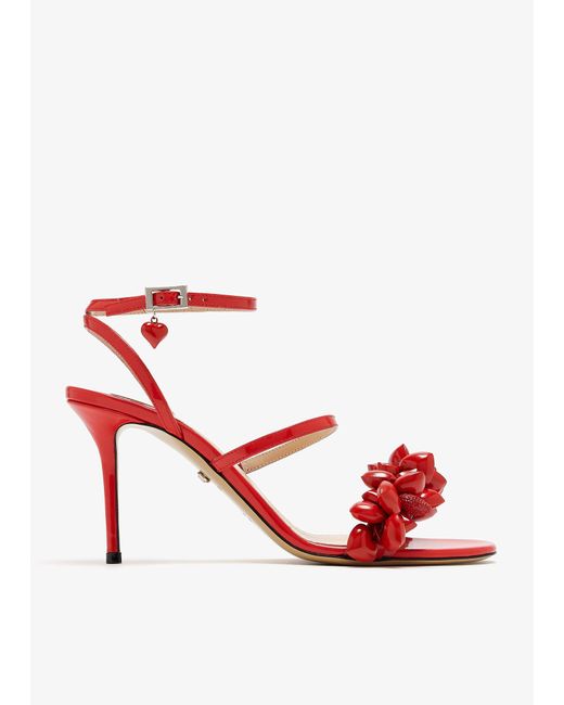Mach & Mach Puffy Heart Sandals in Red | Lyst