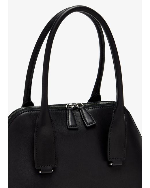 The Row Medium Devon Bag in Black | Lyst