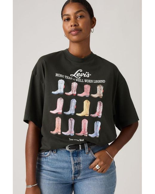 Levi's Graphic Short Stack Tee in Black | Lyst UK