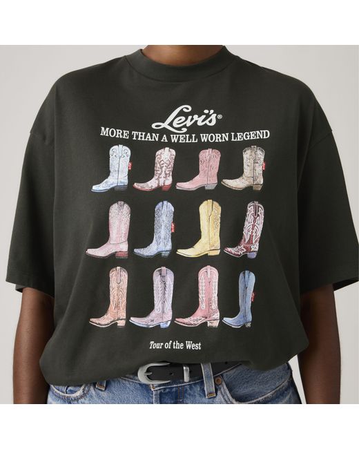 Levi's Graphic Short Stack Tee in Black | Lyst UK