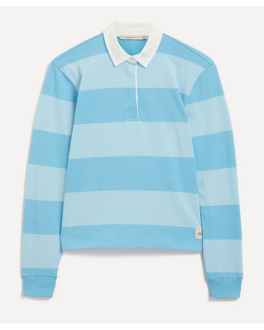Paloma Wool Susu Light Striped Rugby Shirt Pale in Blue | Lyst