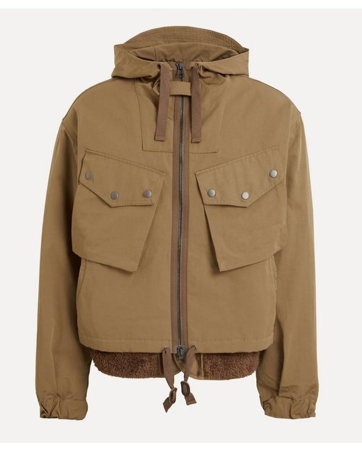 FRIZMWORKS Hooded Two-In-One Smock Parka in Brown for Men | Lyst