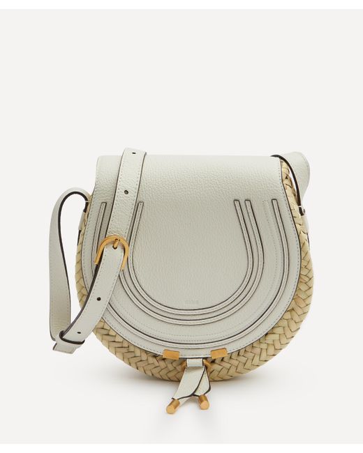 Chloé Leather Marcie Small Cross-body Basket Bag in White | Lyst Canada Chloé Leather Marcie Small Cross-body Basket Bag in White | Lyst Canada