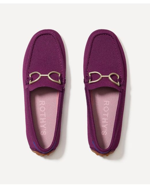Rothy's Double Bit Driver Loafers in Purple | Lyst