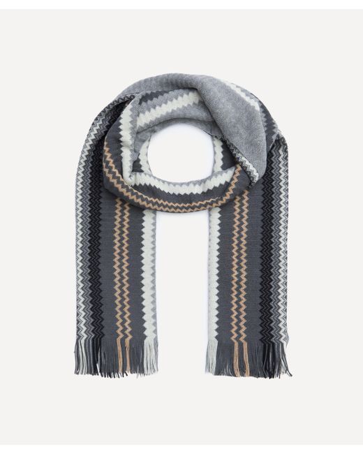 Missoni Mens Block Zig-zag Scarf in Grey for Men | Lyst Australia Missoni Mens Block Zig-zag Scarf in Grey for Men | Lyst Australia