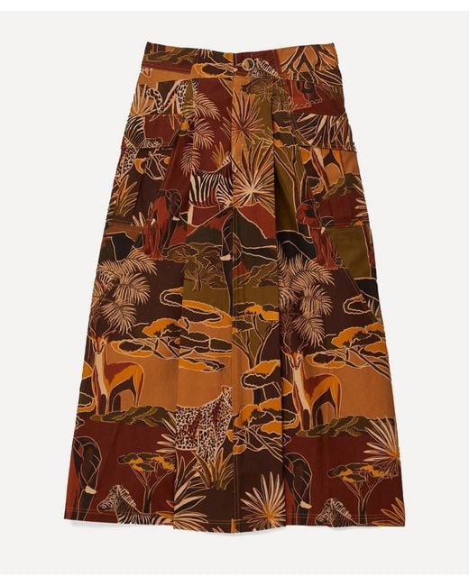 FARM Rio Elephants Skirt in Brown | Lyst