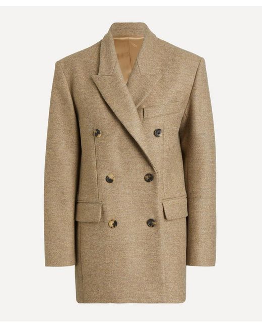Isabel Marant Isidora Wool Suit Jacket in Natural | Lyst UK