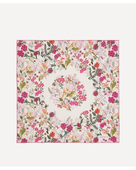 Liberty Heidi Silk Scarf 70 in Pink | Lyst