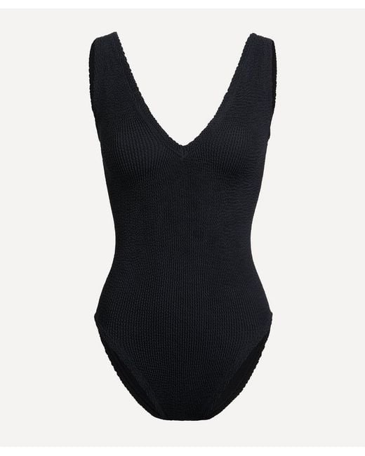 Hunza G Women's Sadie Black Crinkle Swimsuit | Lyst Hunza G Women's Sadie Black Crinkle Swimsuit | Lyst