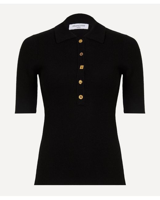 Franchise Pia Wool Polo in Black | Lyst UK