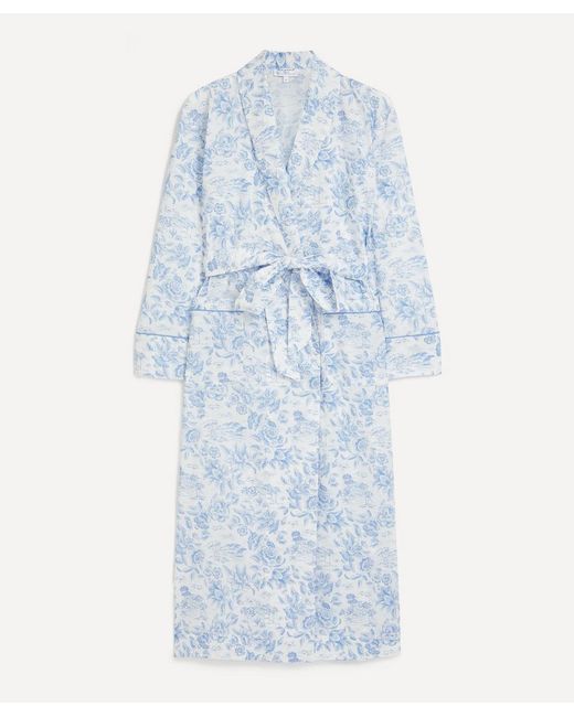 Liberty Tana Lawn Cotton Classic Robe in Blue | Lyst