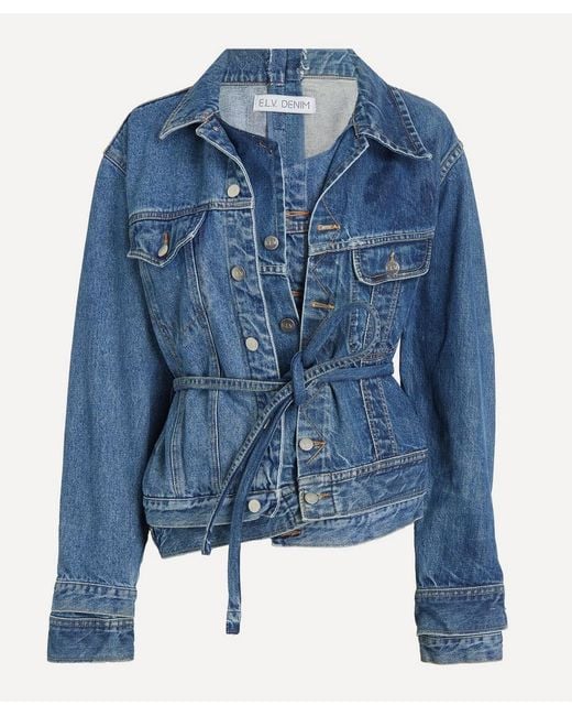 E.L.V. Denim Ridley Denim Jacket in Blue | Lyst UK
